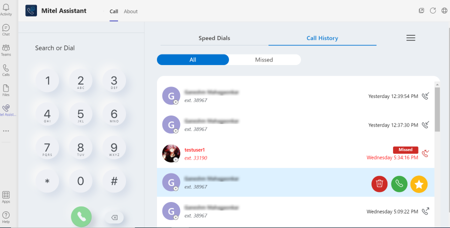 Verwenden von Mitel Assistant