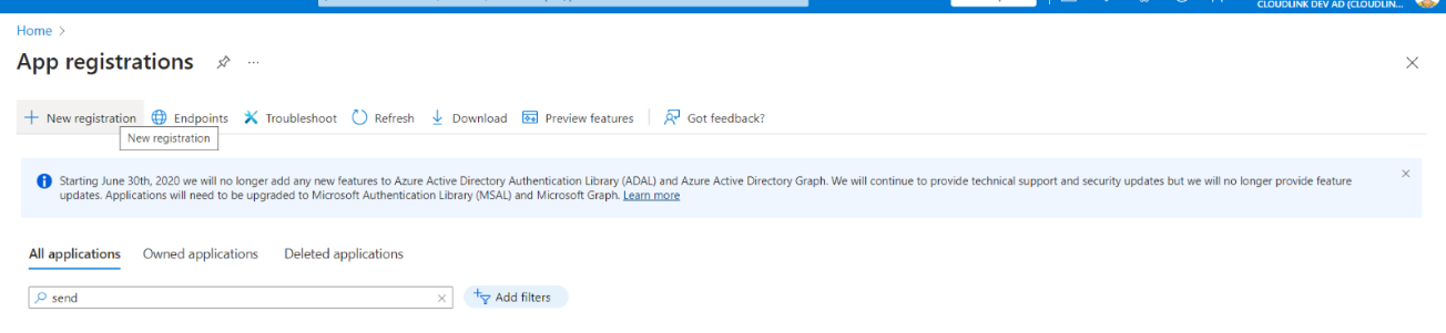Erstellen einer neuen Anwendung/Registrierung in Microsoft Azure (Entra)